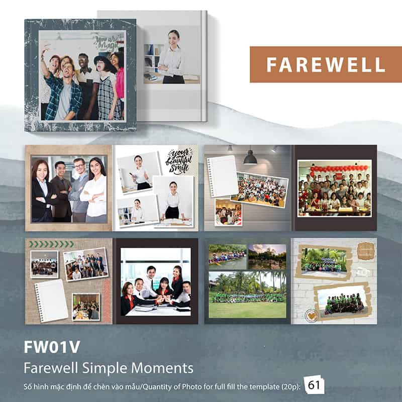 10+ mẫu template album photobook quà tặng farewell bạn bè - ArtClick